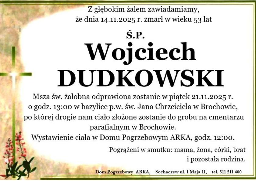 ŚP Wojciech Dudkowski - nekrolog