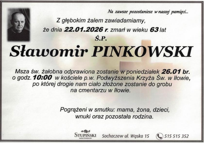 ŚP Sławomir Pinkowski - nekrolog
